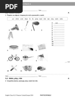 Action Verbs: Can/Can't Activities | PDF