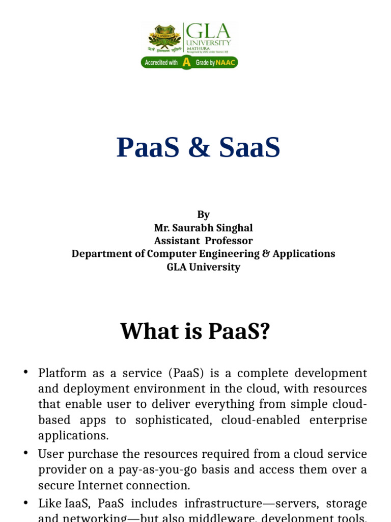 Understanding PaaS, SaaS, and SOA | PDF | Platform As A Service | Cloud ...