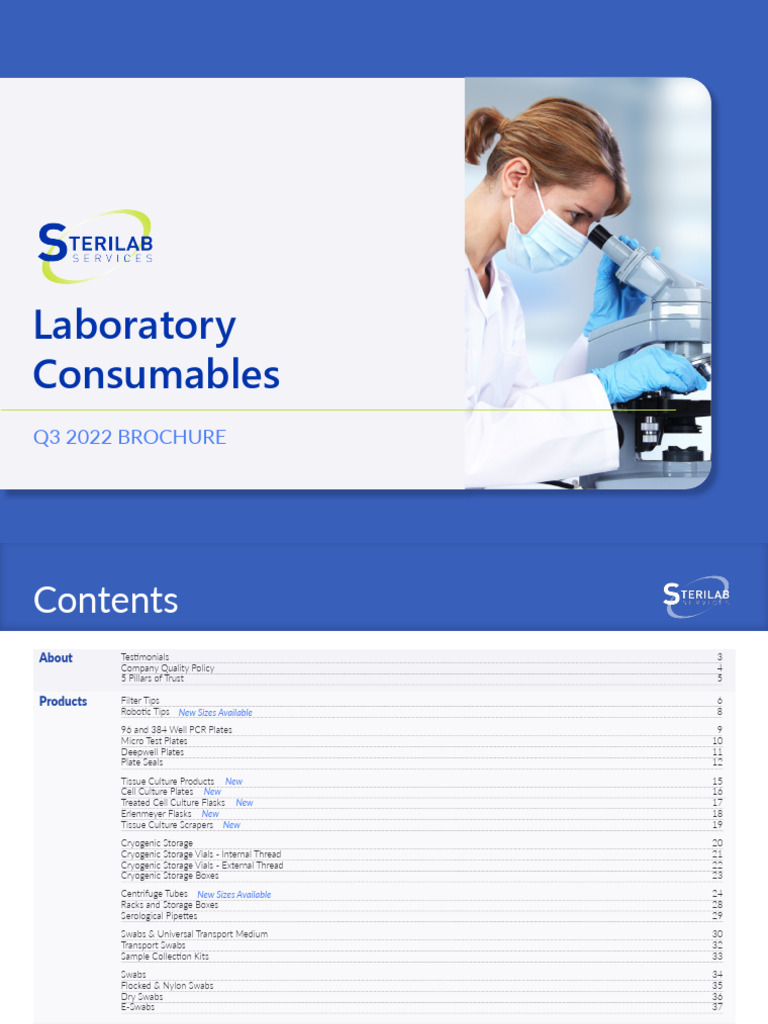 ST108 Compliance for Lab Consumables | PDF