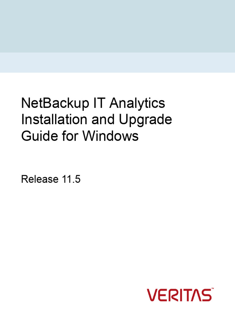 NetBackup IT Analytics Installation and Upgrade Guide For Windows v11.5 | PDF | Databases ...