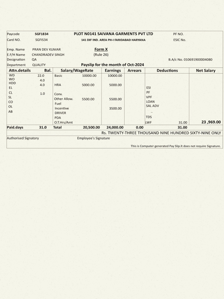 1-Scan PAY SLIP | PDF