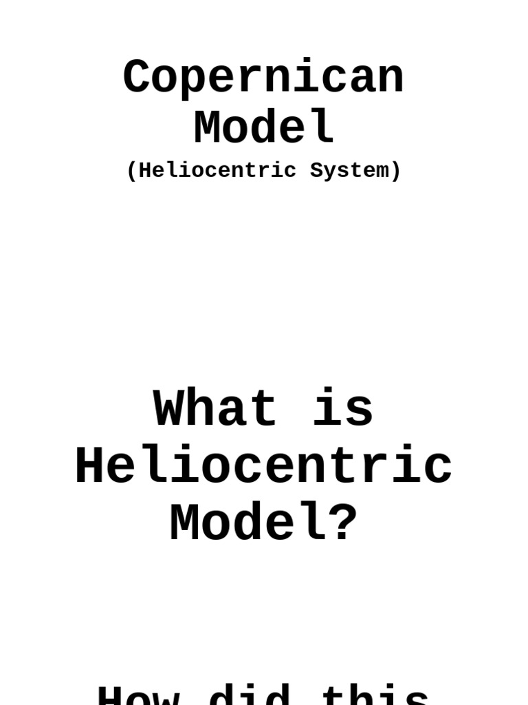 Copernican Model | PDF