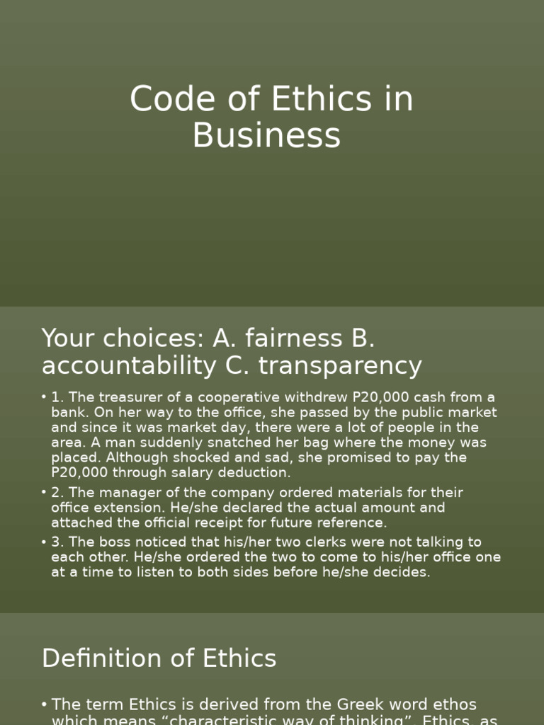 Business Ethics: Principles and Practices | PDF | Employment | Integrity
