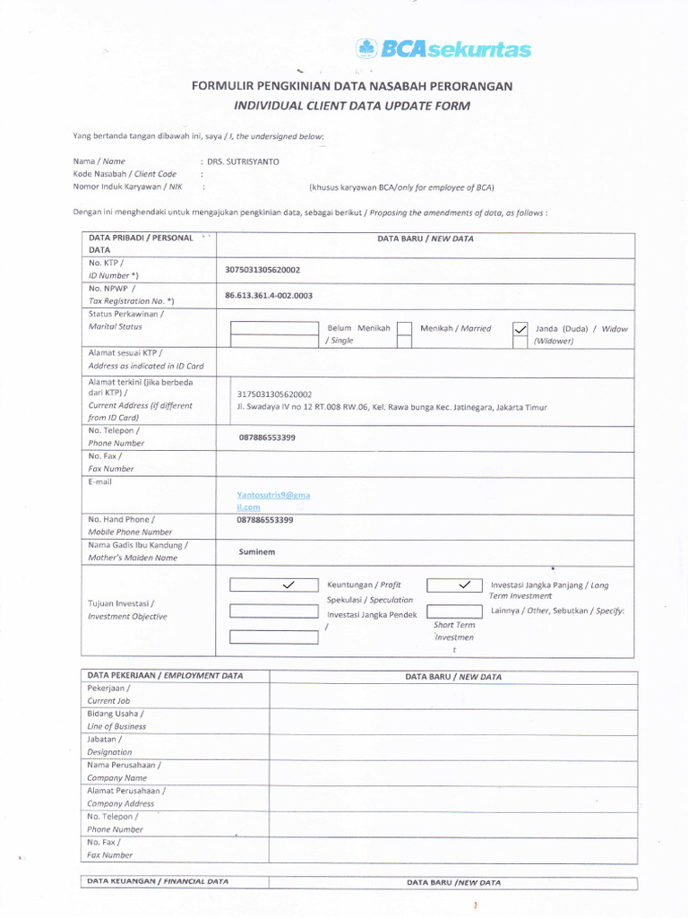 Dokumen Deposito Dan Form | PDF