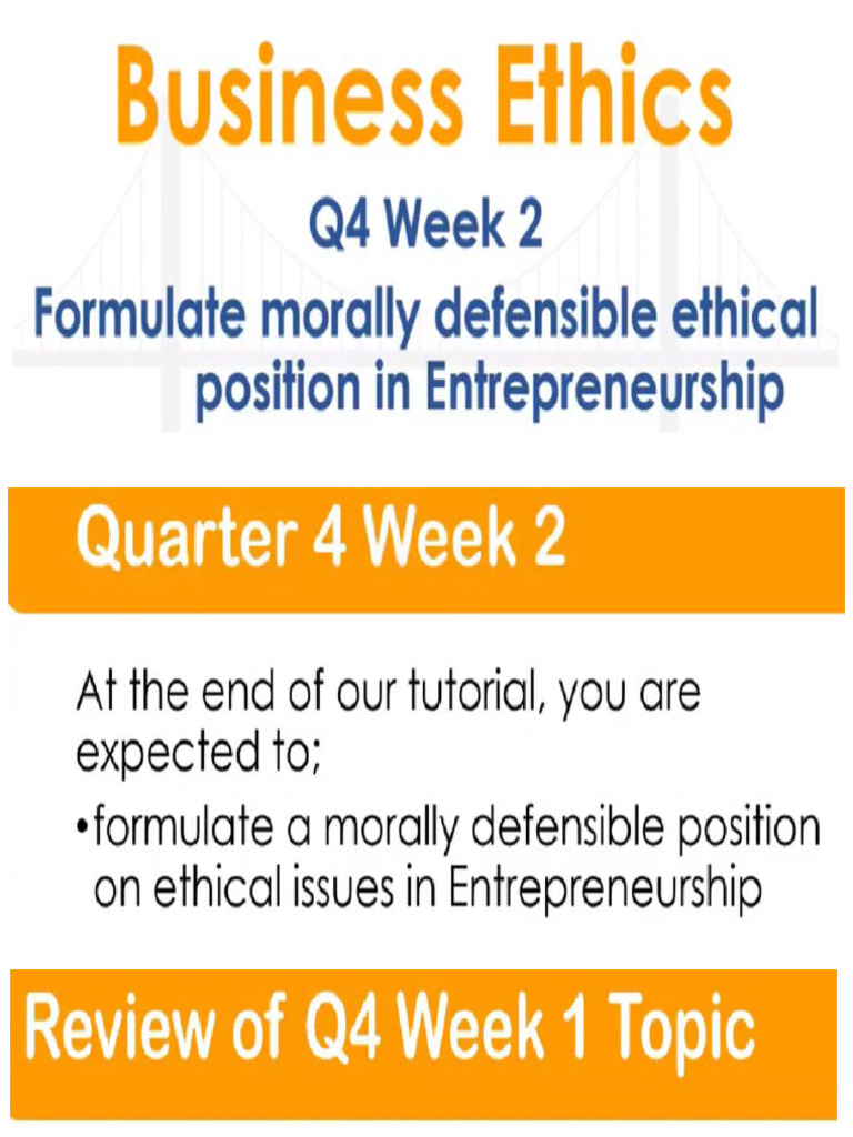 Quarter 4 Week 2 BUSINESS ETHICS 2 | PDF