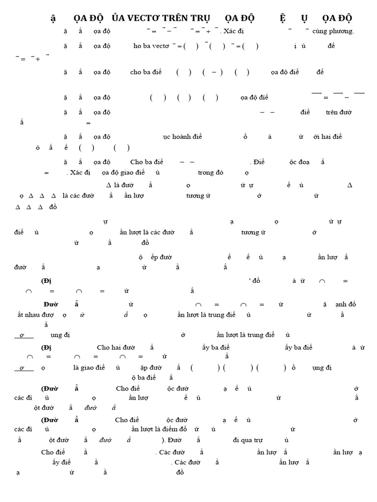 TRUC VA HE TRUC TOA DO - BAI TAP | PDF