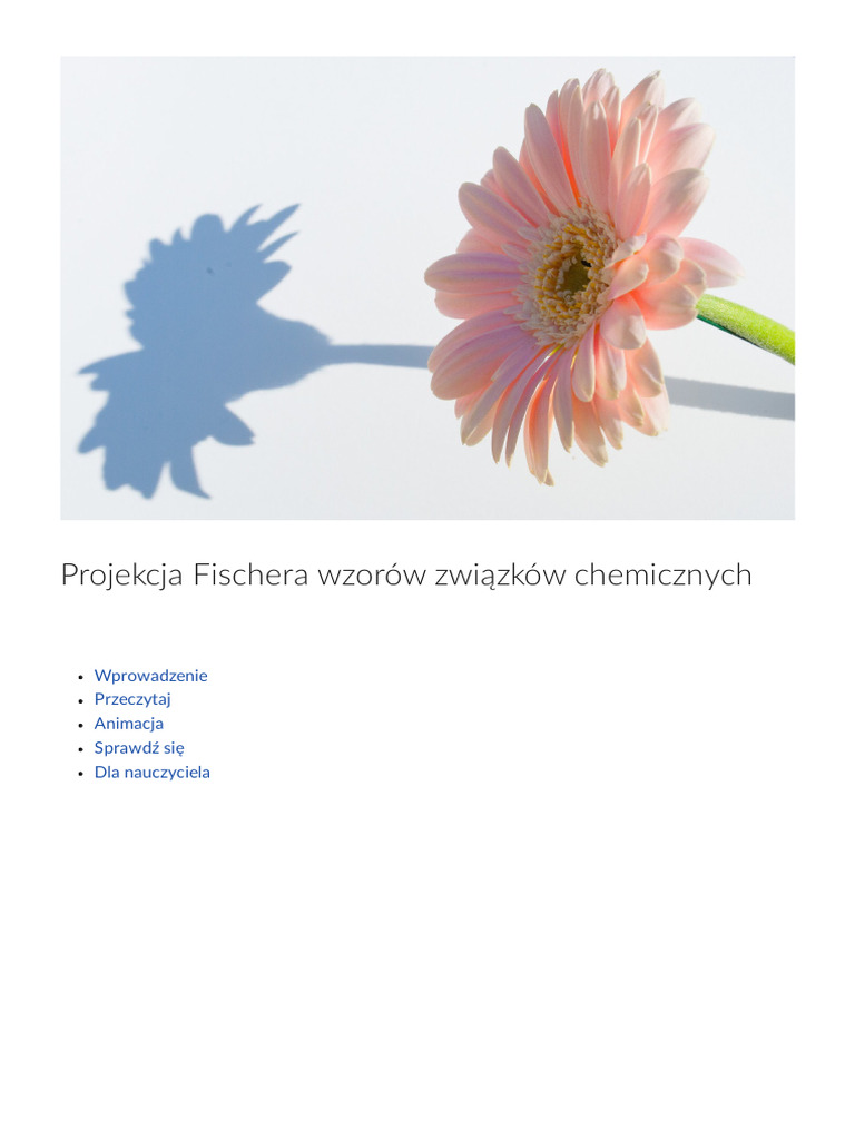 Projekcja Fischera Wzorow Zwiazkow Chemicznych | PDF
