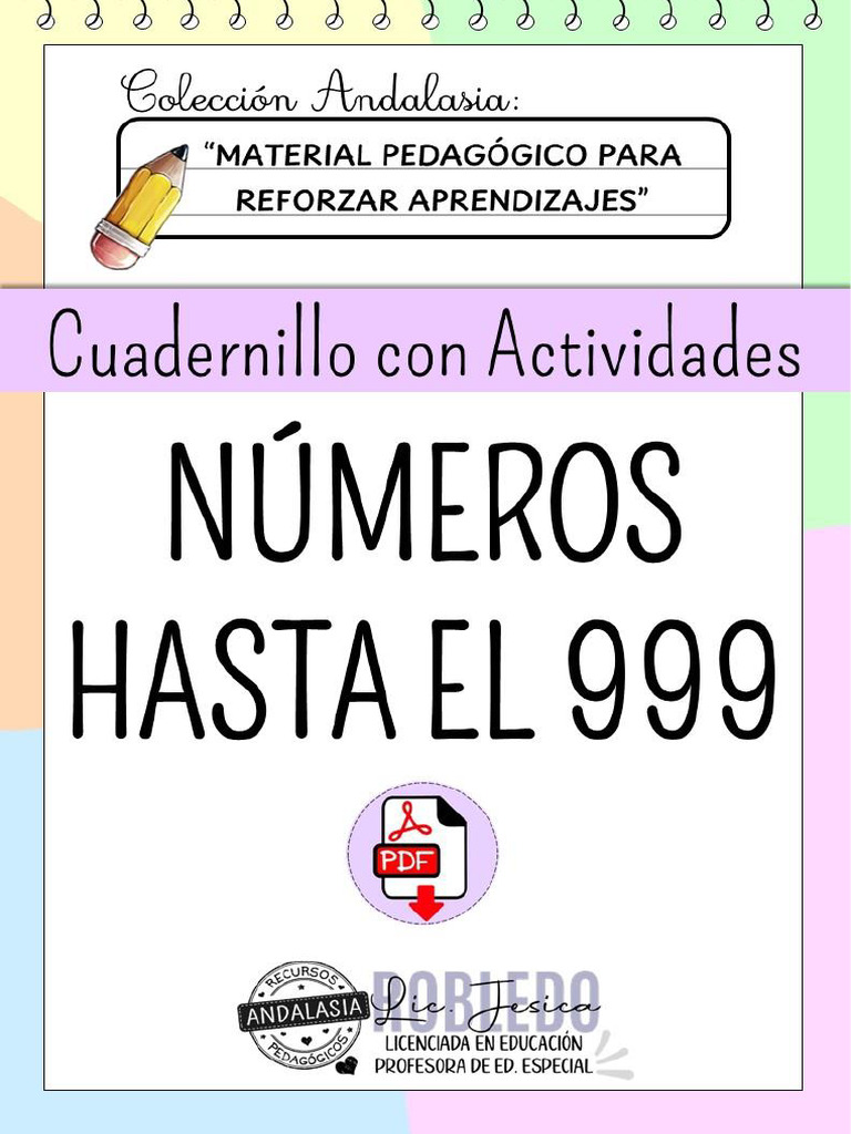 Cuadernillo NÚMEROS NATURALES HASTA EL 999 | PDF