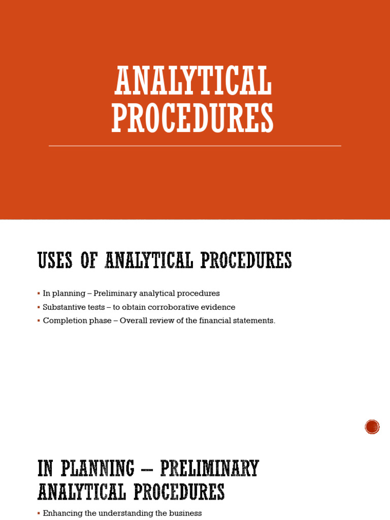 Module 11.5 - Analytical Procedures | PDF | Audit | Going Concern