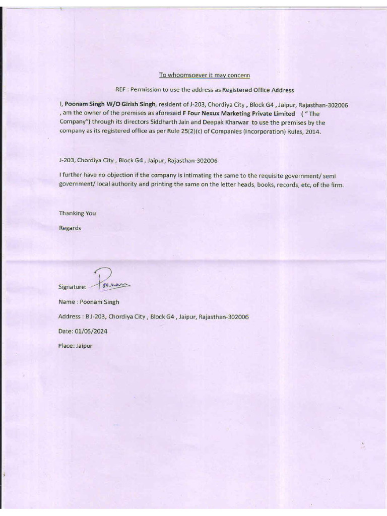 Rent Agreement and Noc | PDF