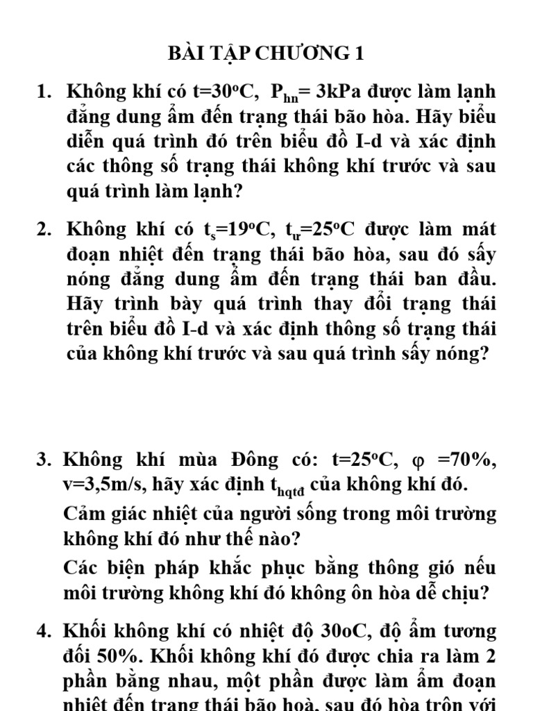 Bai tap chuong 1 | PDF