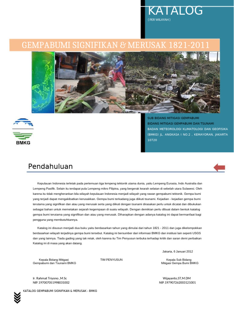 Katalog Gempa Significant Wilayah | PDF