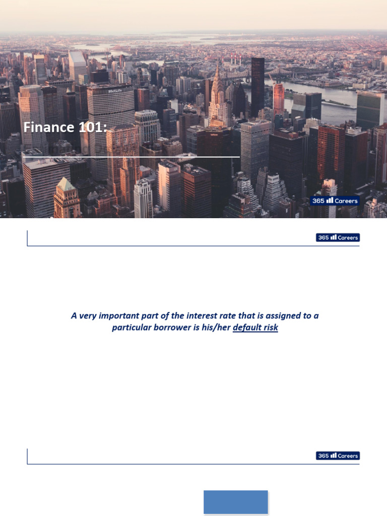 Understanding Default Risk in Finance | PDF