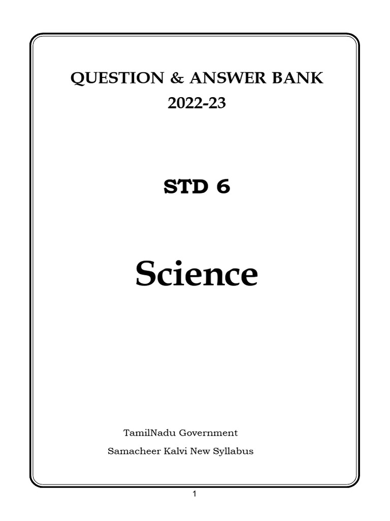 Class 6 Science Question Bank PDF | PDF | Measurement | Leaf