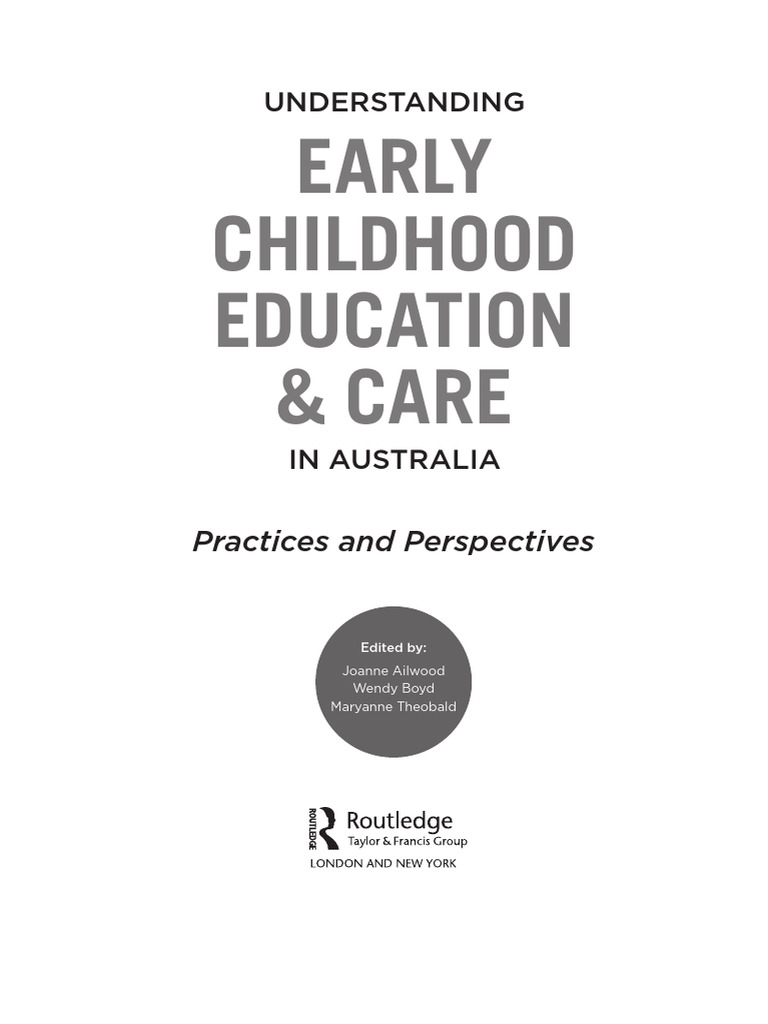 Understanding Early Childhood Education and Care I... - (Title Page) | PDF