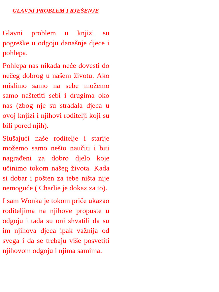 Glavni Problem I Rješenje | PDF