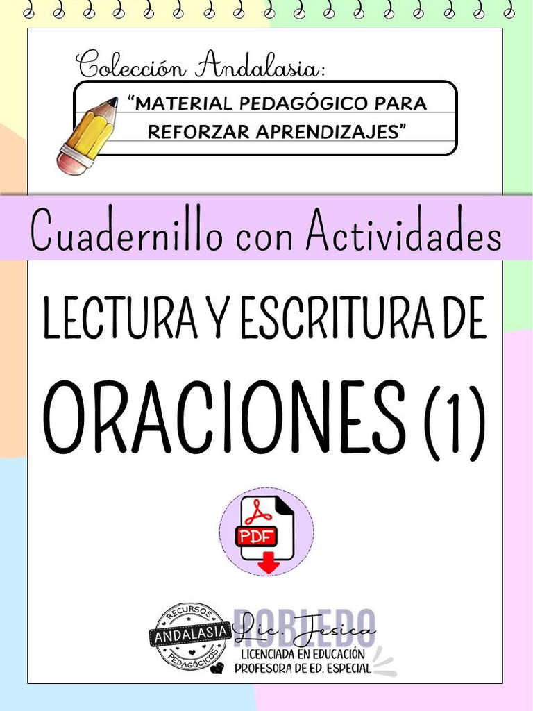 MUESTRARIO Cuadernillo LECTURA Y ESCRITURA DE ORACIONES I | PDF