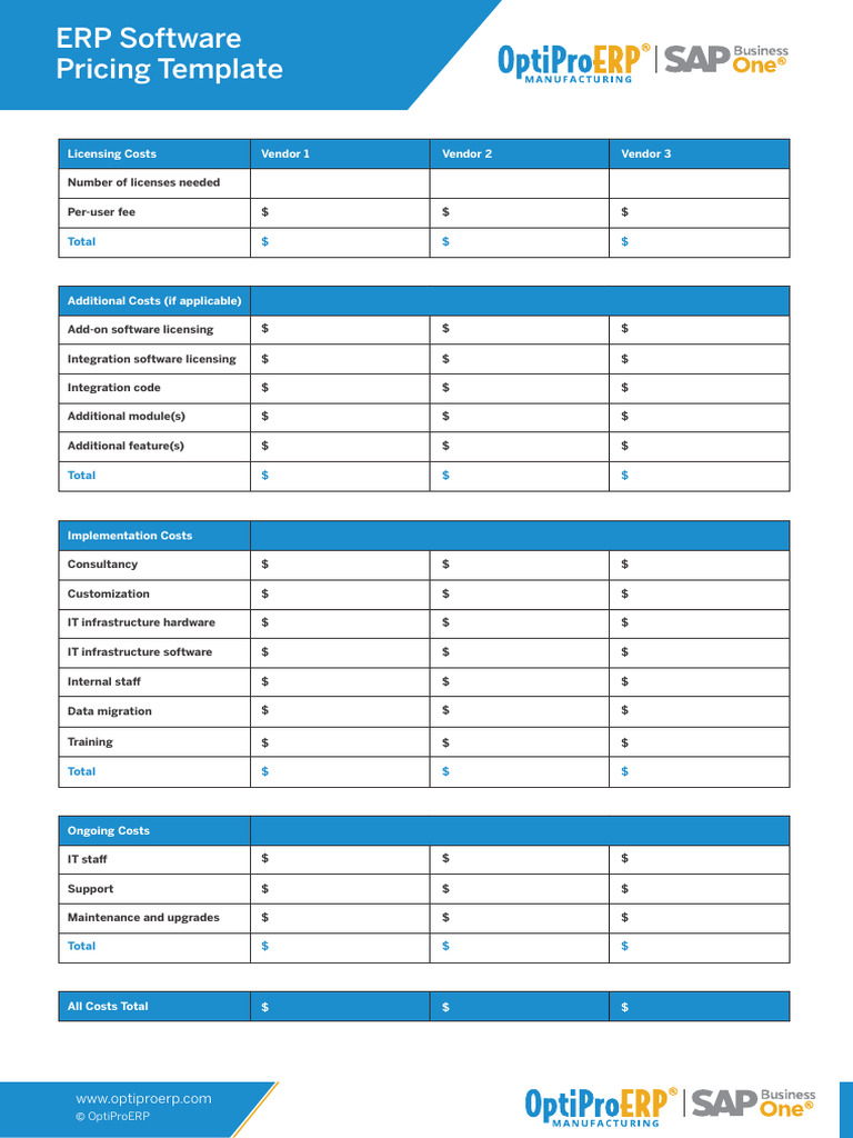 ERP Software Pricing Overview | PDF