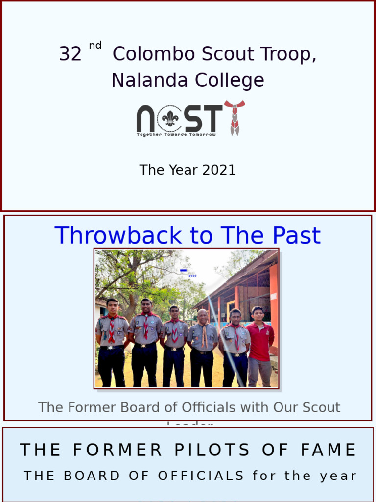 32nd Colombo Scout Troop Overview 2021 | PDF | Scouting | Scouting And ...