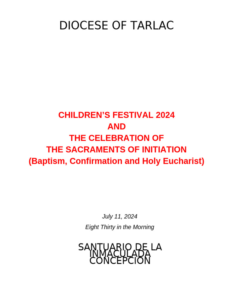 Sacraments of Initiation | PDF | Eucharist | Sacraments