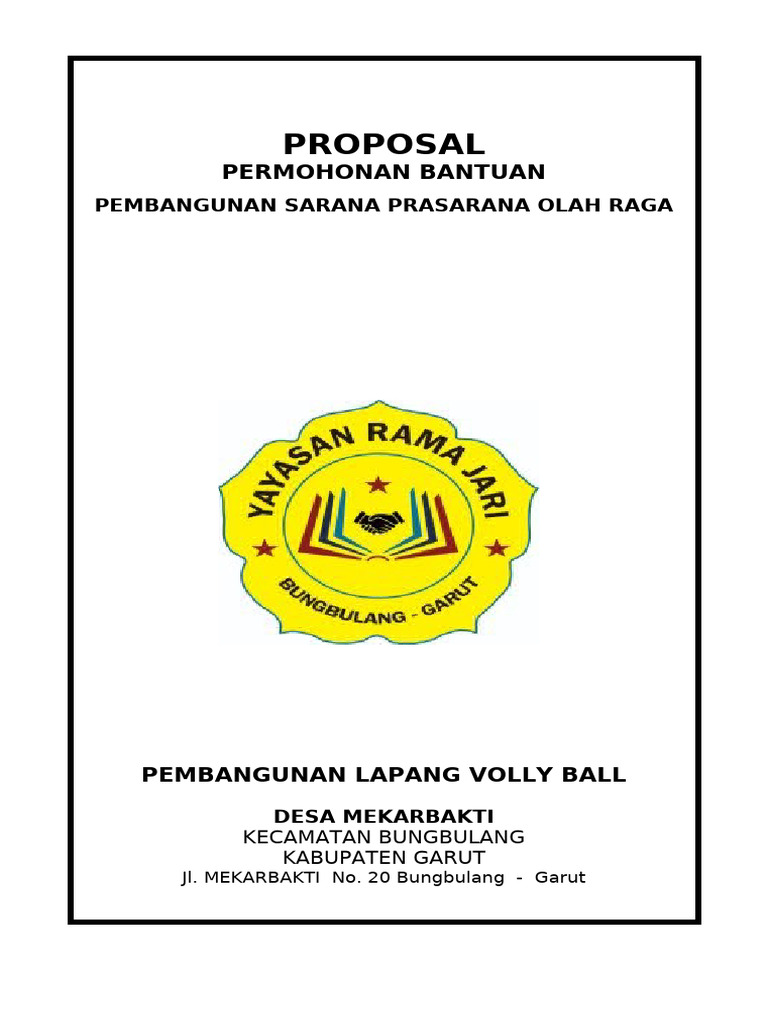 Pembangunan Lapang Volly Garut | PDF