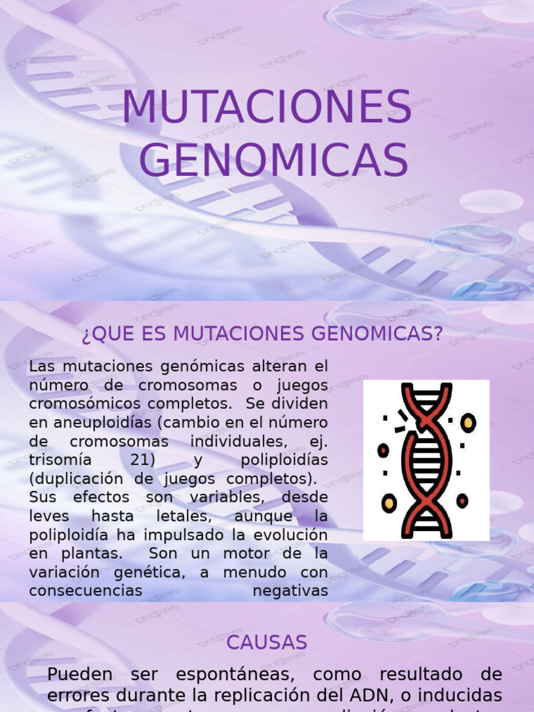 MUTACIONES GENOMICAS | PDF