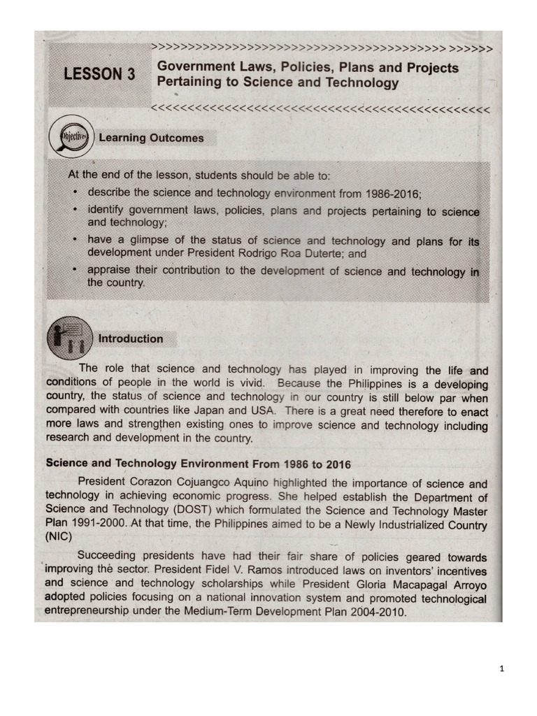 Lesson 3 Science Technology and the Society 1 | PDF