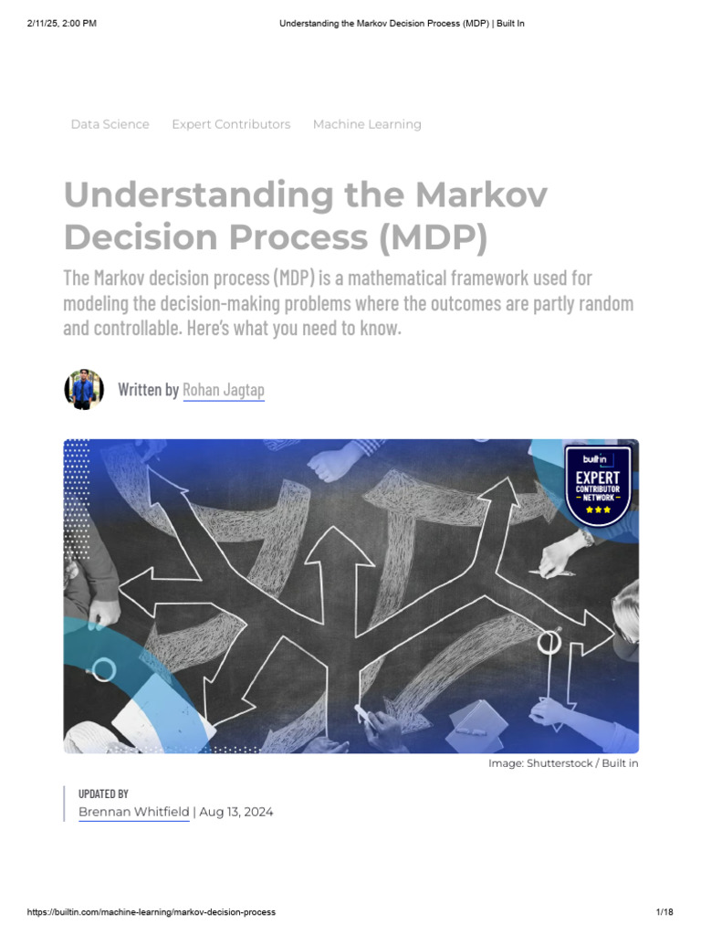 Understanding The Markov Decision Process (MDP) - Built in | PDF | Applied Mathematics ...