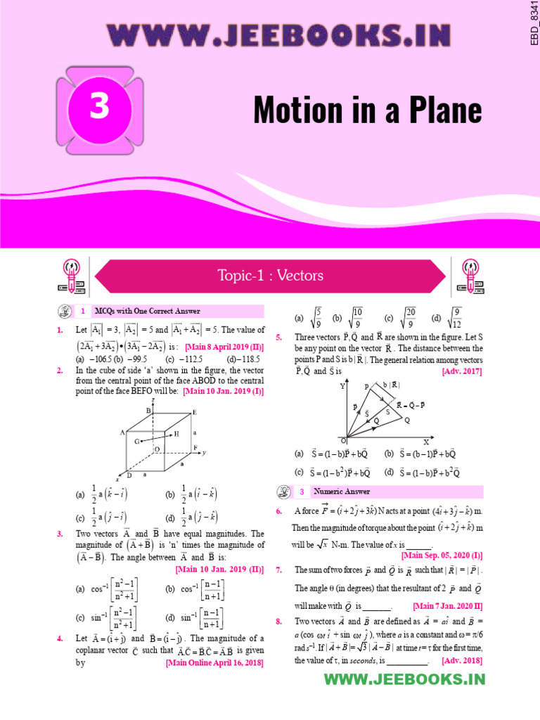 Disha 43 Years JEE Advanced Physics Solutions | PDF | Mechanics | Physics