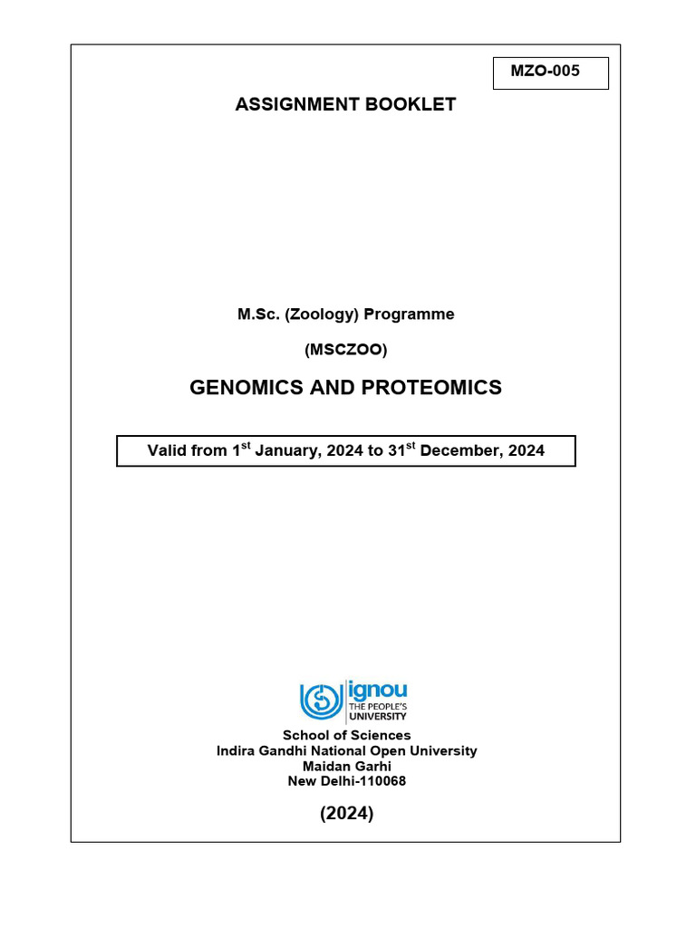 Ignou MZO-005 English | PDF