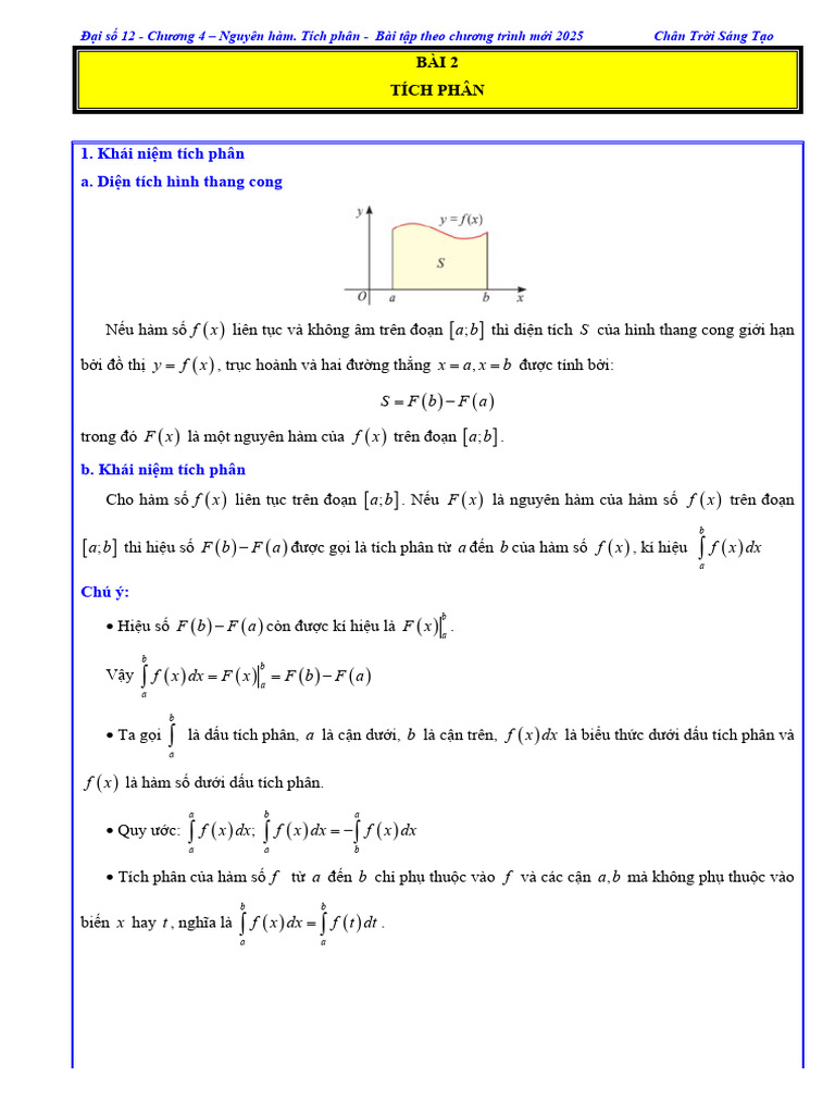 cac-dang-bai-tap-tich-phan-toan-12-ctst | PDF