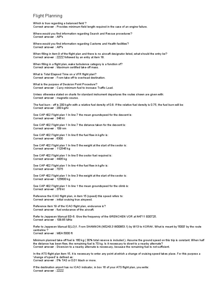 Flight Planning | Instrument Flight Rules | Visual Flight Rules