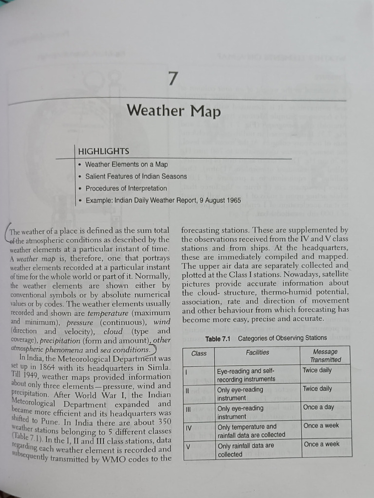 Imterpretation of Weather Map | PDF