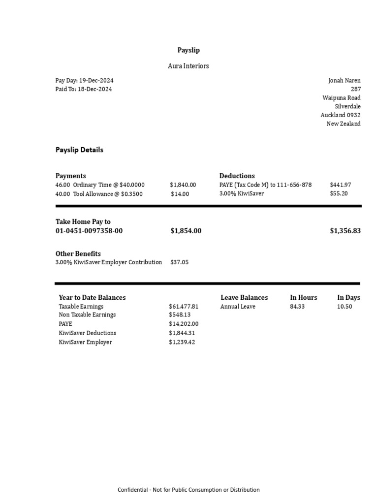 Payslip 2 | PDF