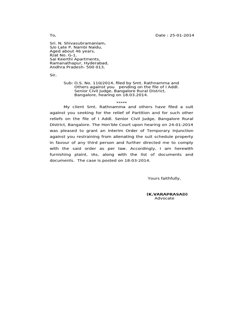 Legal Notice Intimating Retirement | PDF