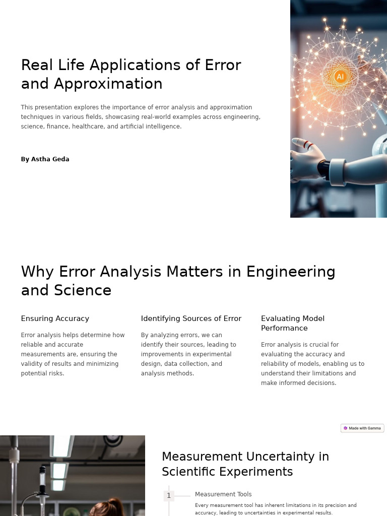 Astha Geda Real Life Applications of Error and Approximation | PDF | Numerical Analysis ...