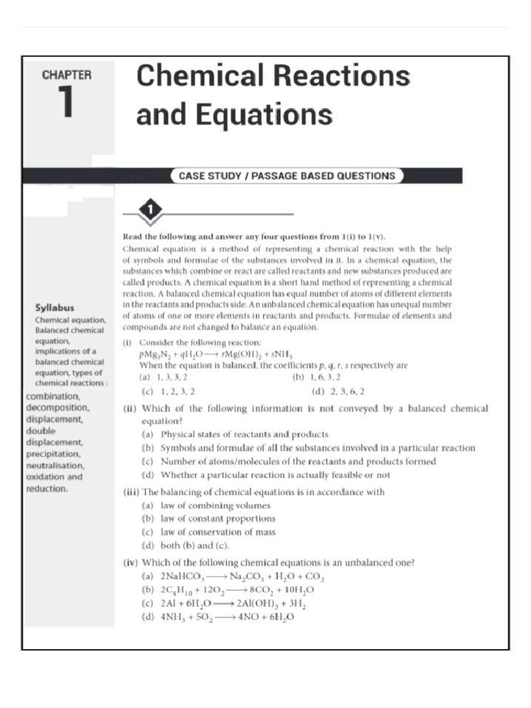 Chemical Reaction Case Study | PDF