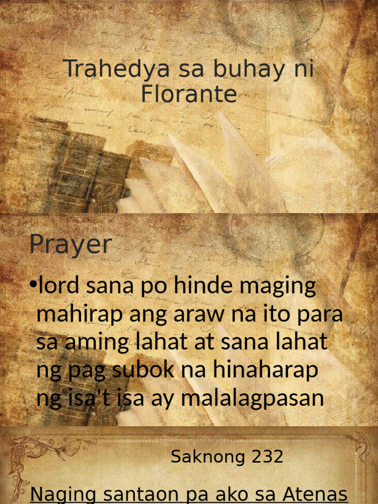Trahedya Sa Buhay Ni Florante | PDF