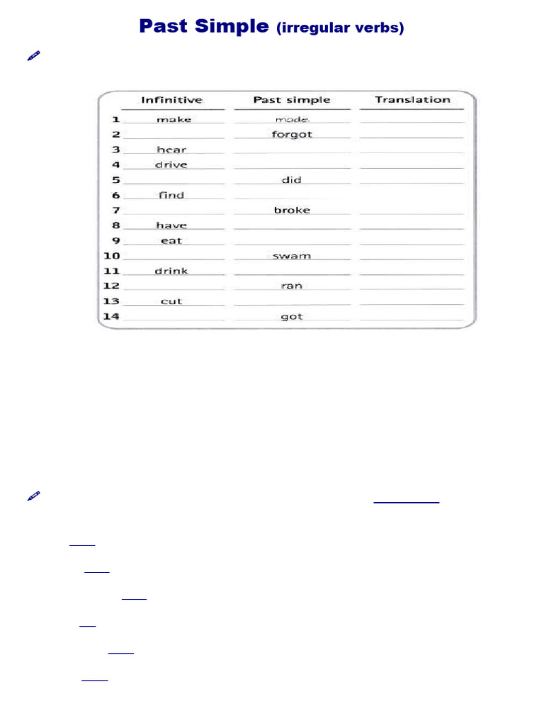 past-simple-reg.-irreg.-verbs-exercises-1c2ba-eso-1 страница 4 | PDF