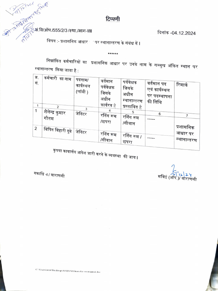 Admin Transfer C&W | PDF