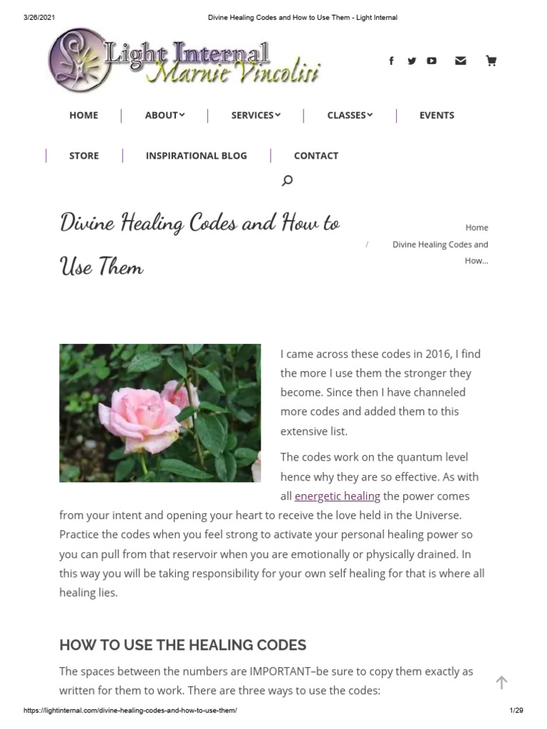 Divine Healing Codes: Usage Guide | PDF | Lung | Respiratory Tract