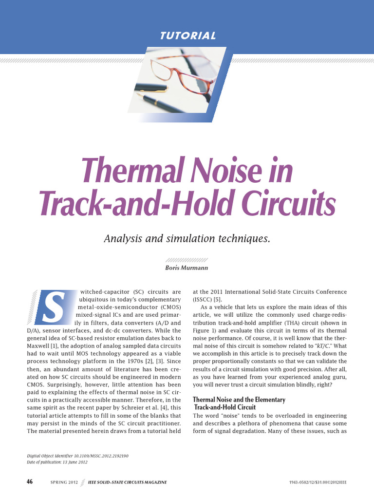 Murmann Sample and Hold | PDF | Spectral Density | Capacitor