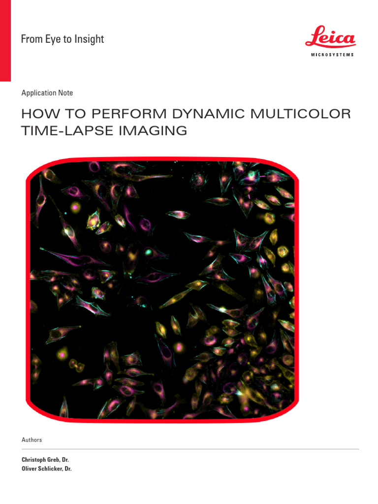 Mica - App Note - Dynamic - Multicolor - Time-Lapse | PDF | Microscopy | Fluorescence