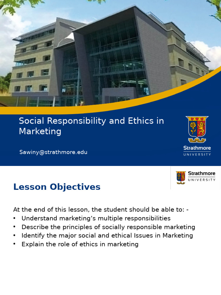 Topic 8 - Social Responsibility and Ethics in Marketing | PDF ...