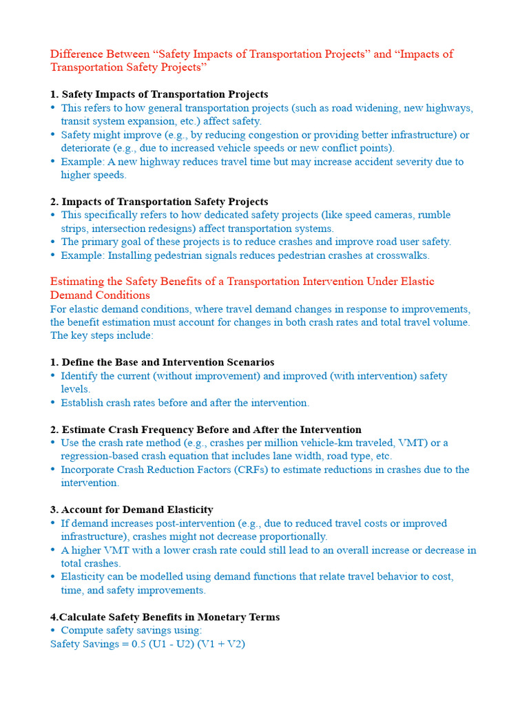 Module 3 - Safety Impact Evaluation | PDF | Safety | Demand