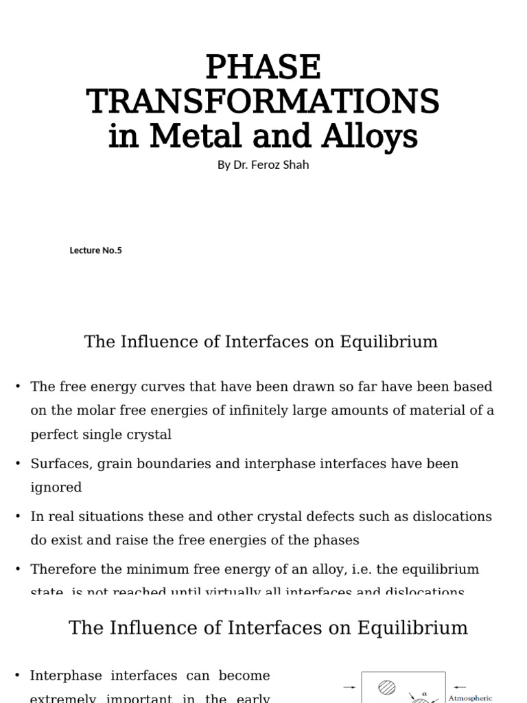 Lecture 5 PHASE TRANSFORMATIONS in Metal and Alloys | PDF | Phase (Matter) | Diffusion