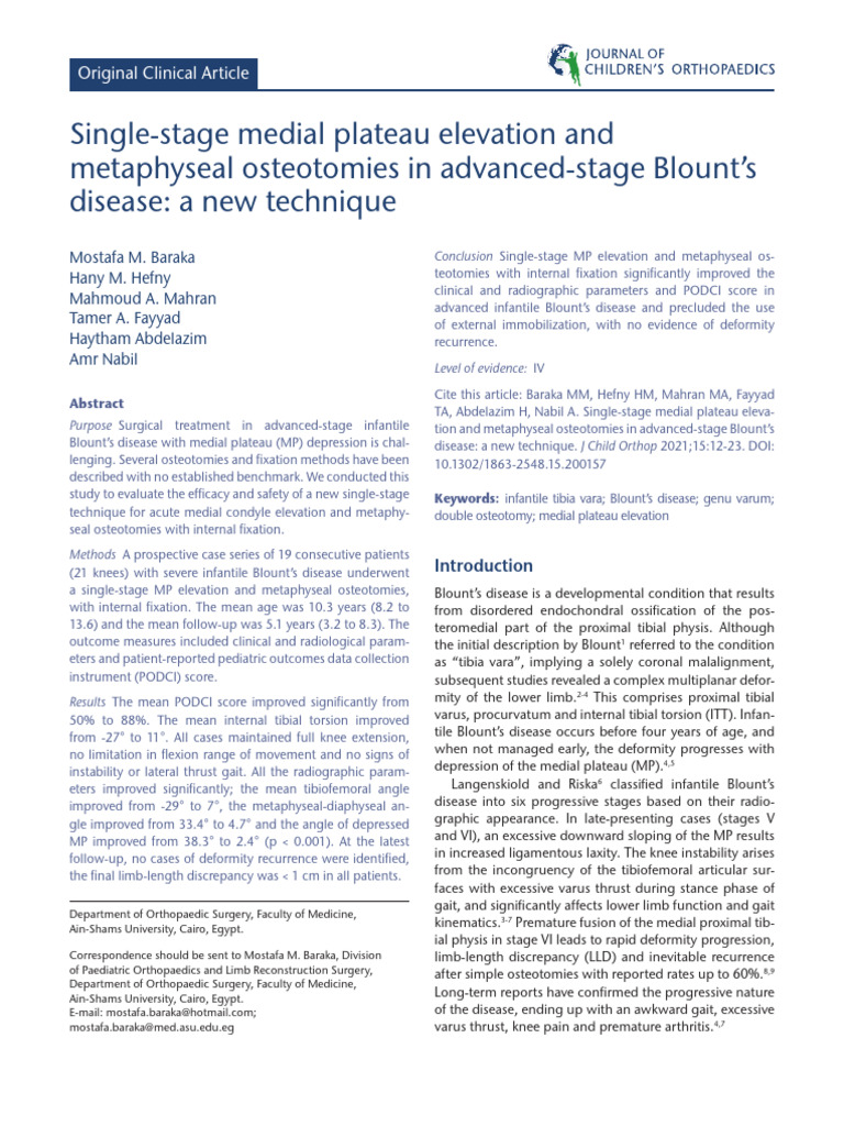 Single_stage_medial_plateau_elevation_an | PDF | Knee | Anatomical ...