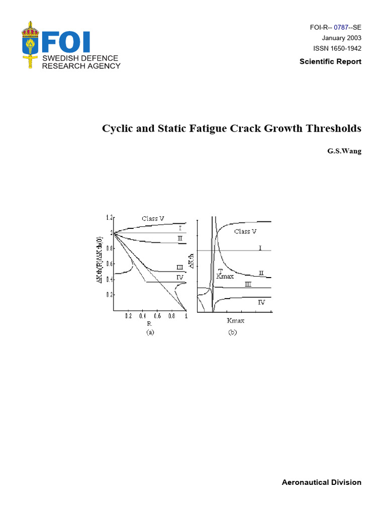 FOI-Swedish - Defence - Research-Fatigue - Crack - Growth | PDF ...