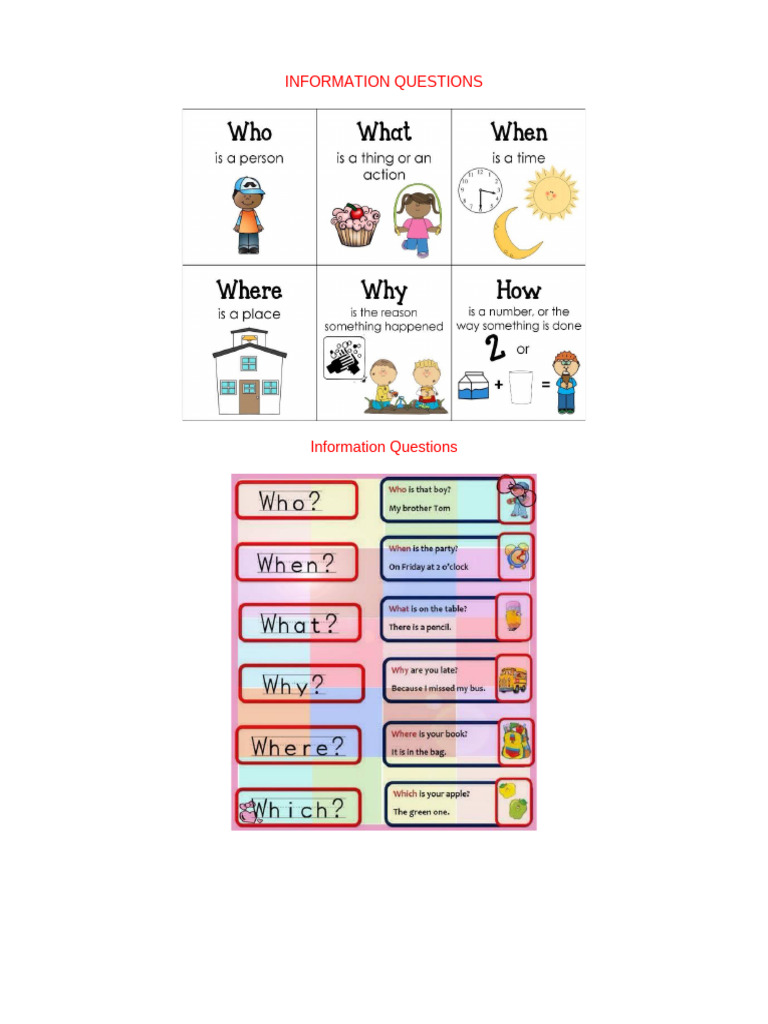 Information Questions with Do/Does | PDF