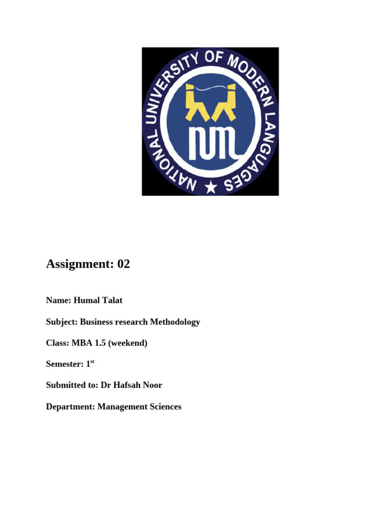 Assignment 2 BRM | PDF